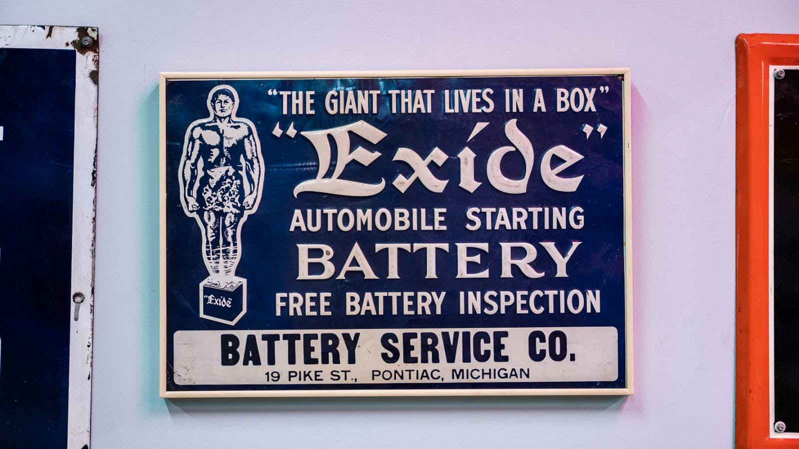 Exide Battery Single-Sided Tin Sign at The World’s Largest Road Art ...