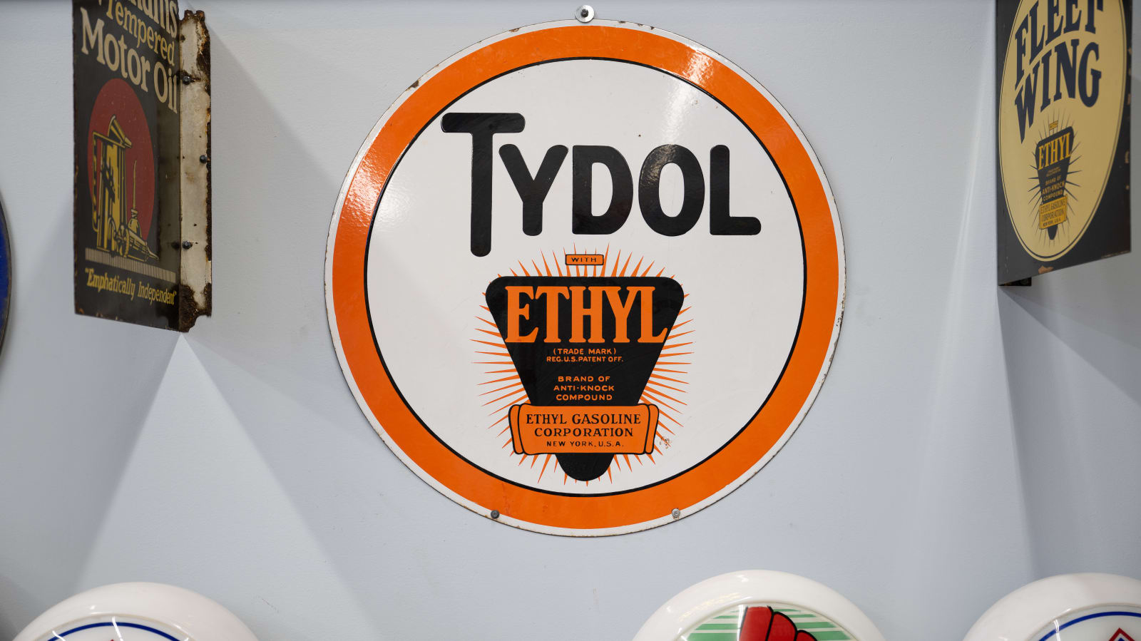 1930s Tydol Double-Sided Porcelain Sign at The World’s Largest Road Art ...