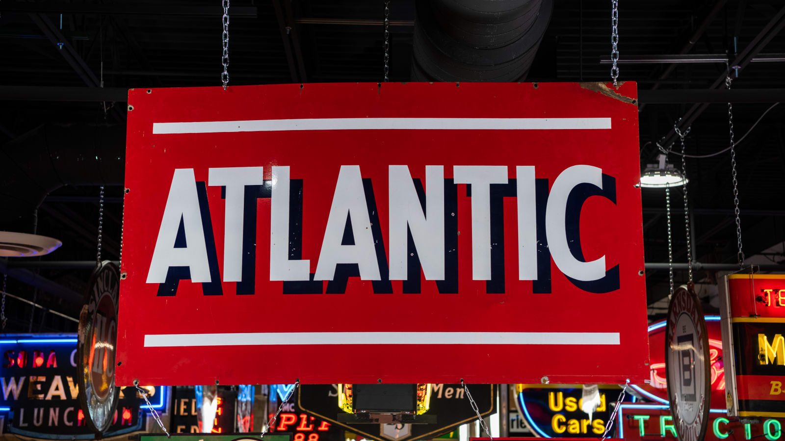 Atlantic Double-Sided Porcelain Sign at The World’s Largest Road Art ...
