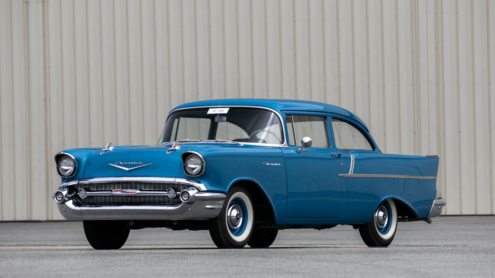 1957 Chevrolet 150 Utility Sedan at Monterey 2023 as F158 - Mecum Auctions