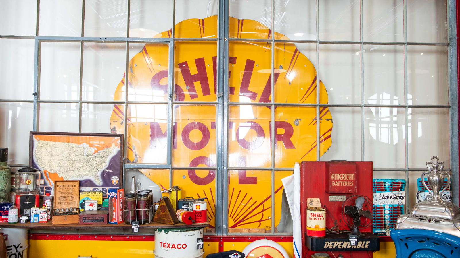 1930 Shell Motor Oil Double-Sided Porcelain Sign at From the John ...