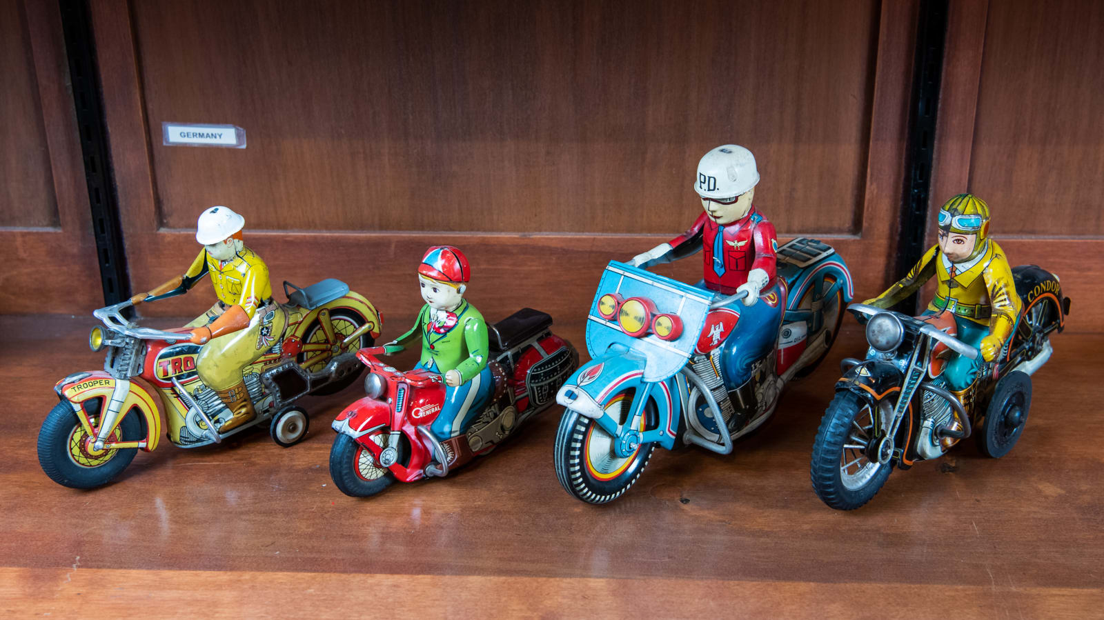 1950s Japanese Tin Motorcycle Friction Motor Toys, Lot of 4 at From the ...