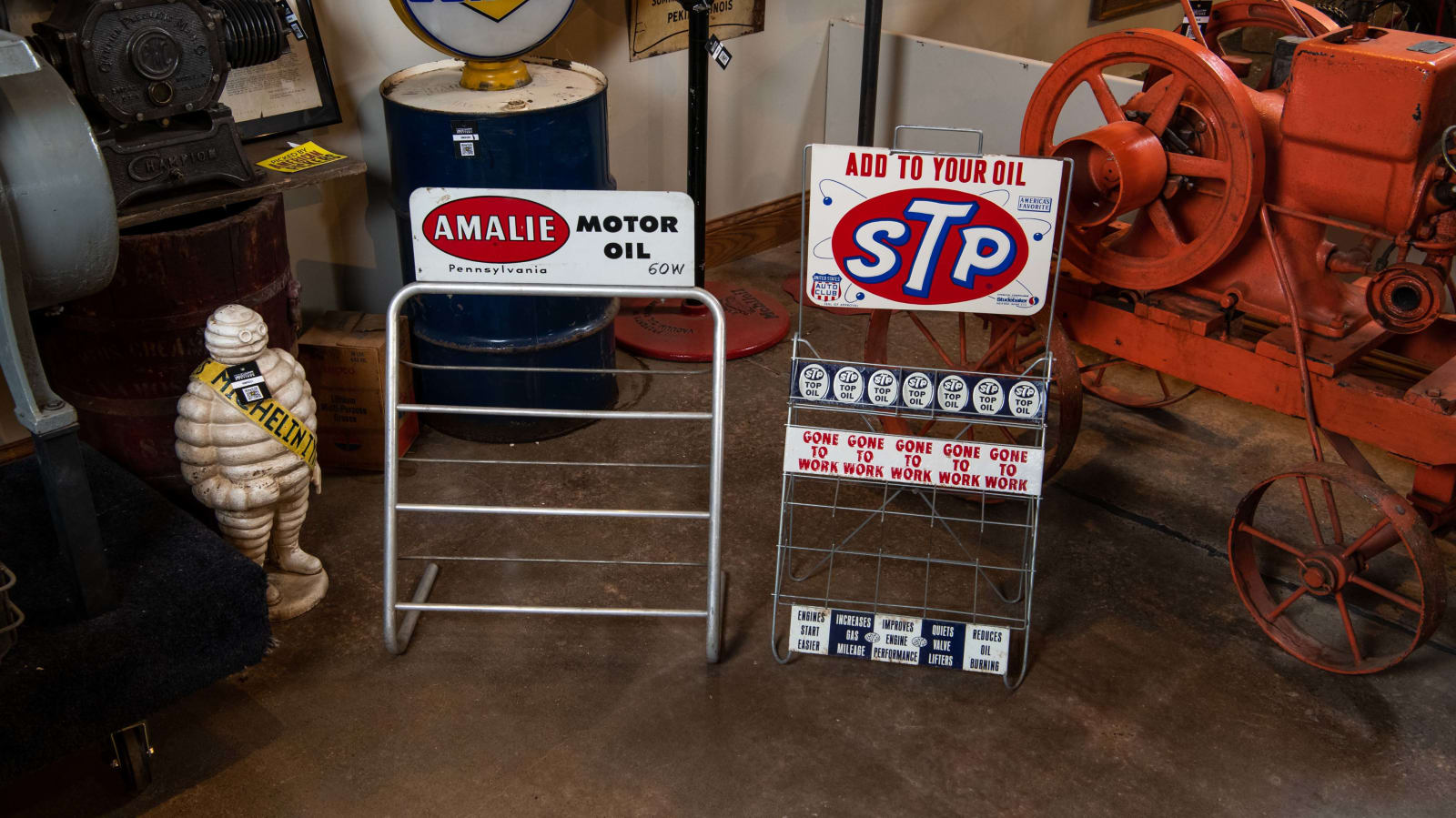 STP and Amalie Oil Can Racks, Lot of 2 at From the John Parham Estate ...
