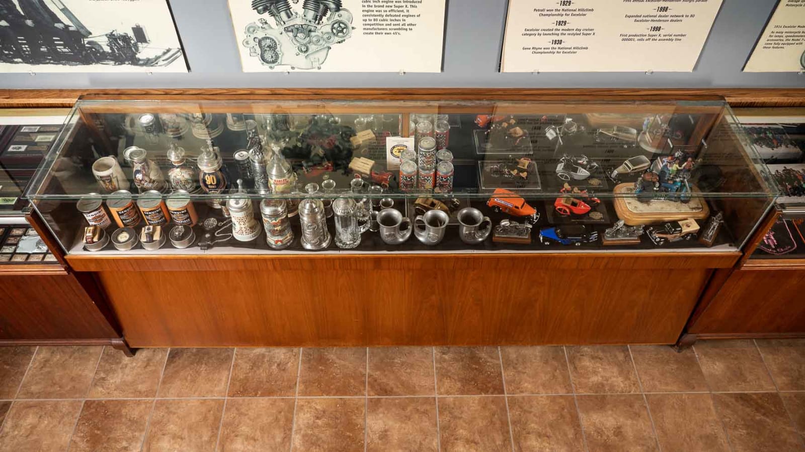 Assorted Harley-Davidson Memorabilia and Display Case, Lot of 50 at ...