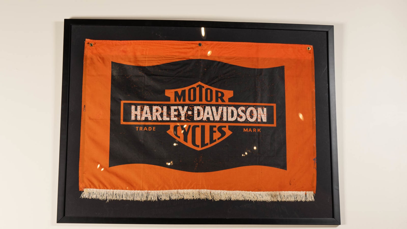 Harley-Davidson Framed Flag at From the John Parham Estate Collection ...