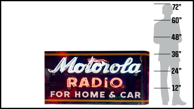 1950s Motorola Radio Double-Sided Porcelain Bullnose Neon Sign at ...