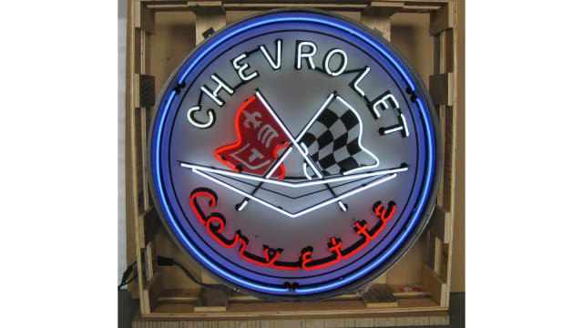 Corvette 36-inch Neon Sign In Steel Can Hand-Made Reproduction at ...