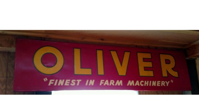 Oliver Finest Farm Machinery Sign Original 96x24 at Davenport 2019 as ...