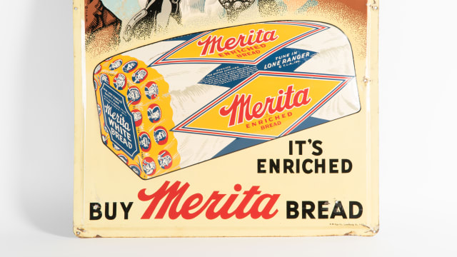 Lone Ranger Merita Bread Sign SSTE 34x36 at Davenport 2016 as M133 ...