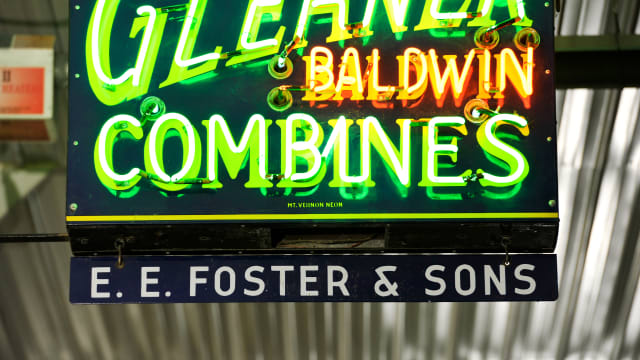 Rare Gleaner Baldwin Combines, Double-Sided Porcelain Neon 51x14x32 at ...