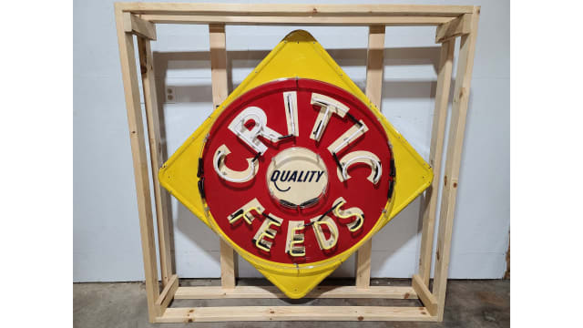 Critic Feeds Single-Sided Tin Neon Sign at Gone Farmin' Fall Premier ...
