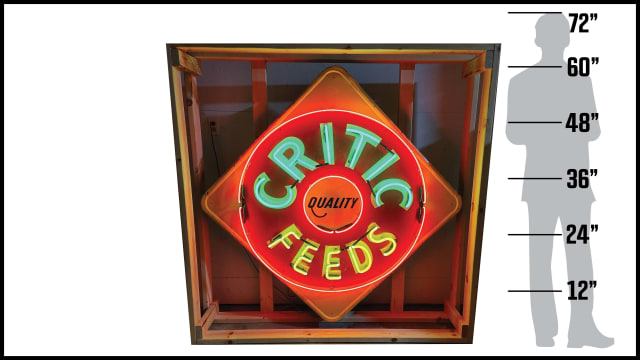 Critic Feeds Single-Sided Tin Neon Sign at Gone Farmin' Fall Premier ...