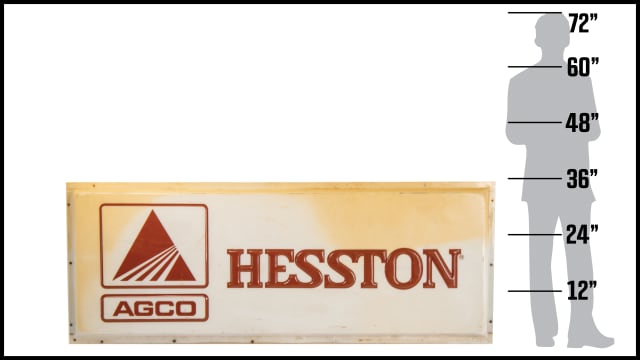 AGCO Hesston Single-Sided Embossed Sign at Gone Farmin' Fall Premier ...