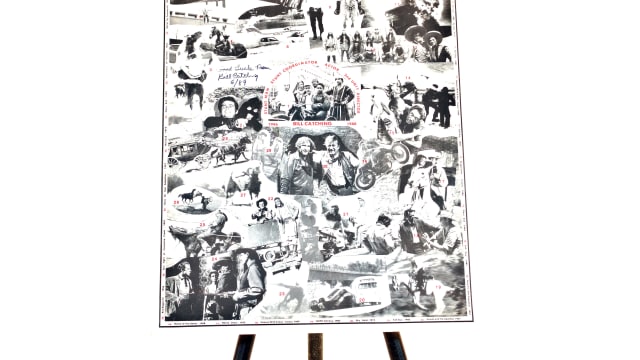 Bill Catching Signed Movie Montage Poster at Santa Monica 2013 as J488 ...