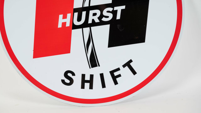 Hurst Floor Shifter Single-Sided Tin Sign at Harrisburg 2022 as Z328 ...