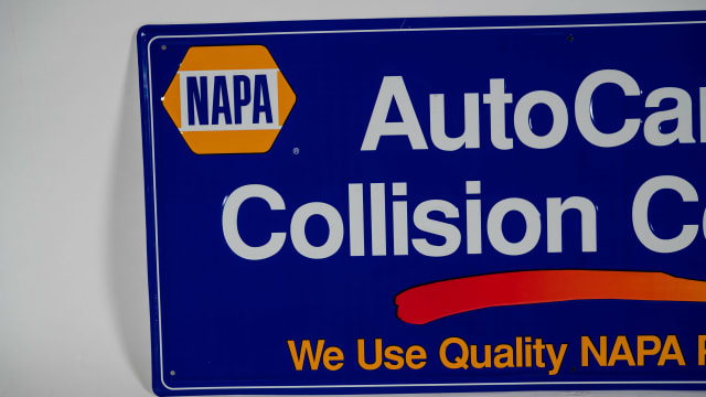 NAPA Auto Care Collision Center Single-Sided Embossed Tin Sign at ...