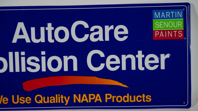 NAPA Auto Care Collision Center Single-Sided Embossed Tin Sign at ...