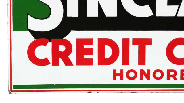 Sinclair Credit Cards Honored Sign DSP 28x13.5 at The Road Art ...