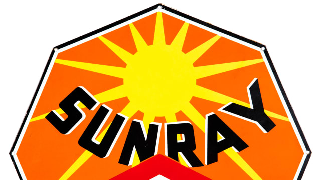 Sunray D-X Petroleum Products Sign DSP 27x27 at The Road Art Collection ...