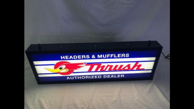Thrush Mufflers Single-Sided Light Up Sign at Indy Road Art 2020 as ...