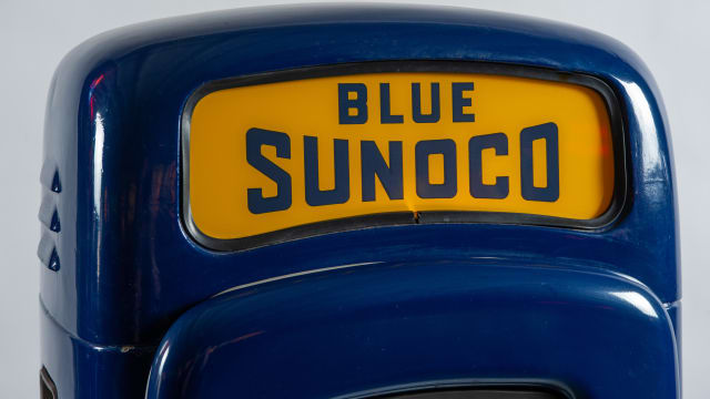 Blue SUNOCO Wayne Gas Pump at Indy Road Art 2021 as M164 - Mecum Auctions