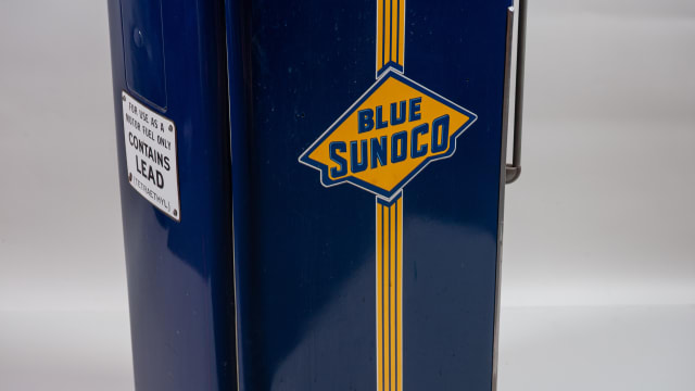Blue SUNOCO Wayne Gas Pump at Indy Road Art 2021 as M164 - Mecum Auctions