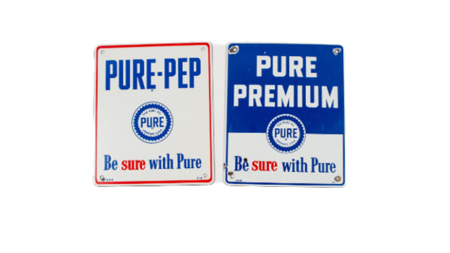 Pure Oil Single-Sided Metal Signs at Indy Road Art 2021 as B396 - Mecum ...