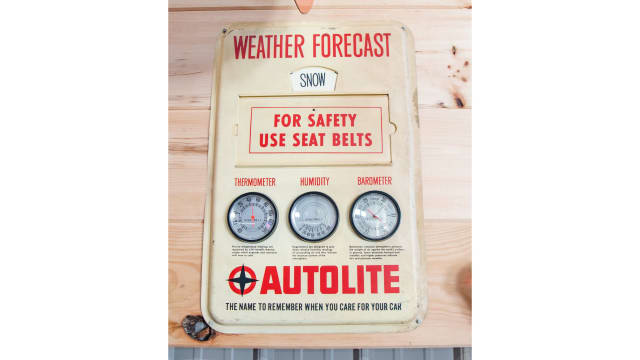 Autolite Single-Sided Weather Forecast Display at Indy Road Art 2022 as ...
