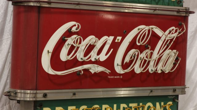 Coca-Cola Corner Drug Prescriptions 84x65x17 at The Walker Sign ...