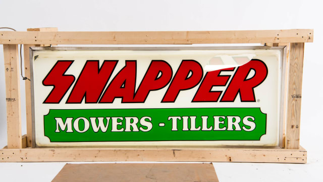 Snapper Mowers Double-Sided Lighted Plastic Sign at Gone Farmin' Spring ...