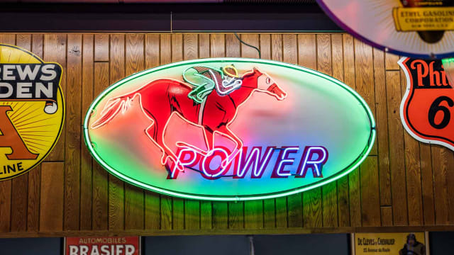 1950s Gibble Gas Horsepower Single-Sided Porcelain Neon Sign at The ...