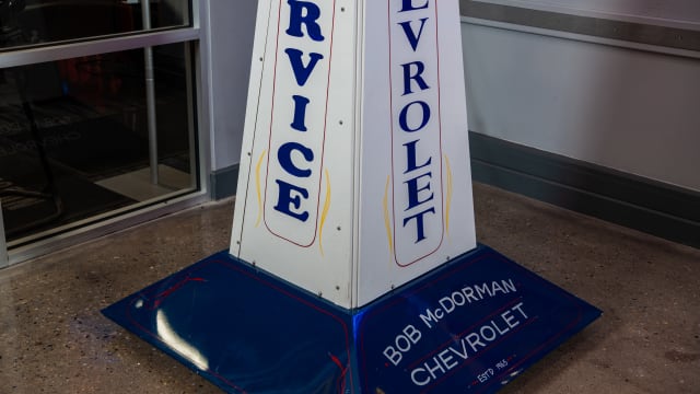 Ok Used Cars Chevrolet Double-Sided Porcelain Neon Rotator Sign at The ...