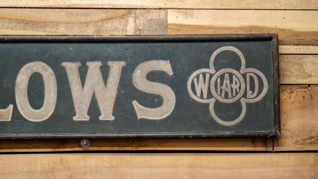 Early1900s Wiard Plows Single-Sided Smalt Sign at The World’s Largest ...