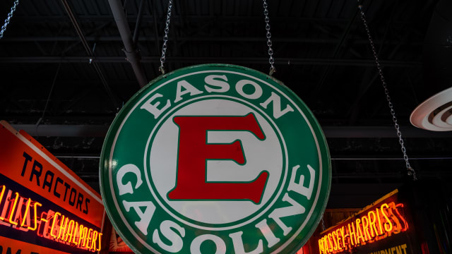 1930s Eason Gasoline Double-Sided Porcelain Sign at The World’s Largest ...