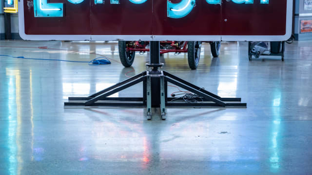 1950s Lone Star Cadillac Double-Sided Porcelain Neon Rotator Sign at ...