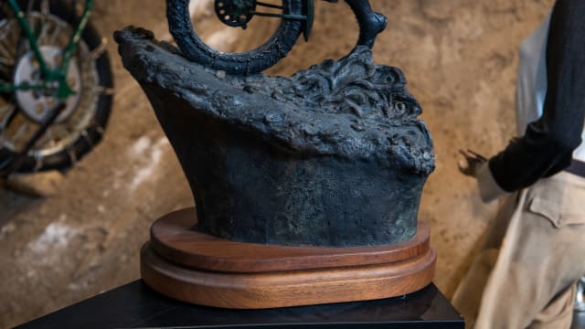 "Slant Artist" Bronze Statue by Jeff Decker at From the John Parham ...