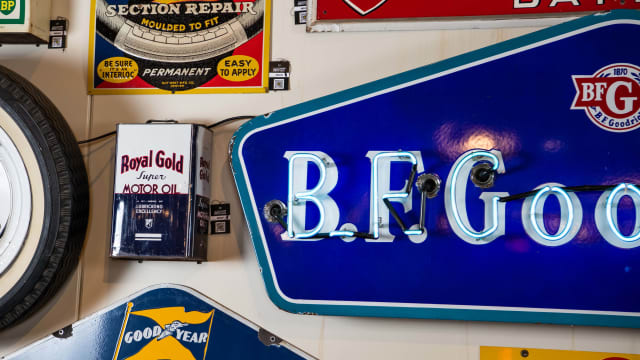 BF Goodrich Single-Sided Porcelain Neon Sign at From the John Parham ...