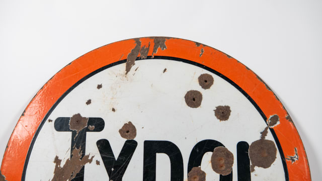 Tydol Gasoline Double-Sided Porcelain Sign at Dallas 2023 as Z334 ...