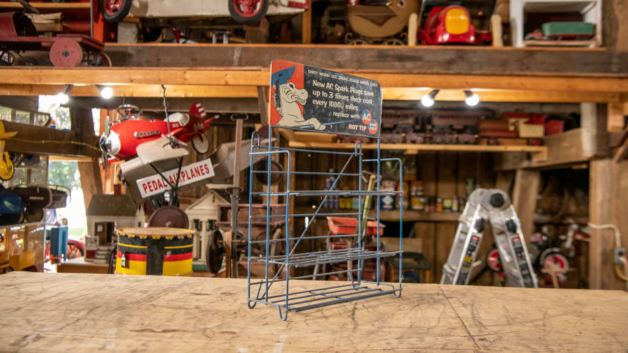 AC Spark Plugs Display Rack at Elmer's Auto & Toy Museum Collection ...