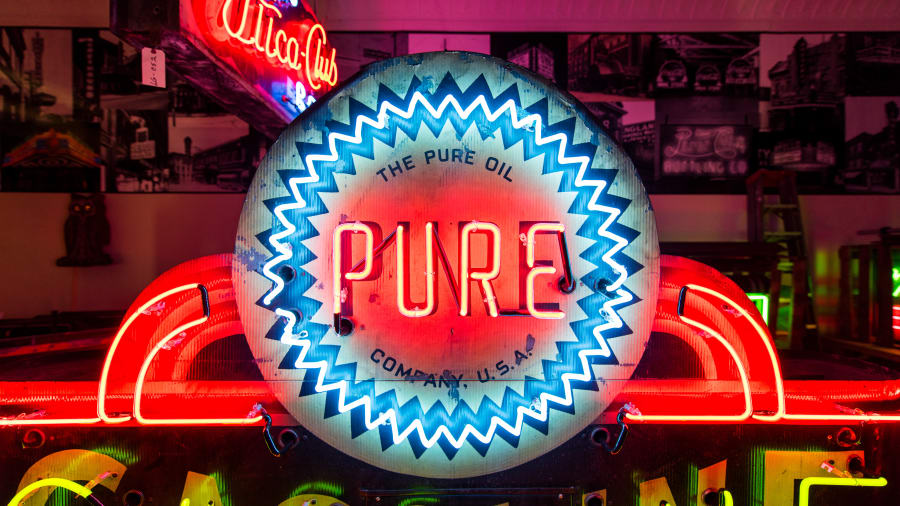 Pure Gasoline Sign Double Sided Neon 87x57.5 at Kissimmee 2018 as Z16 ...