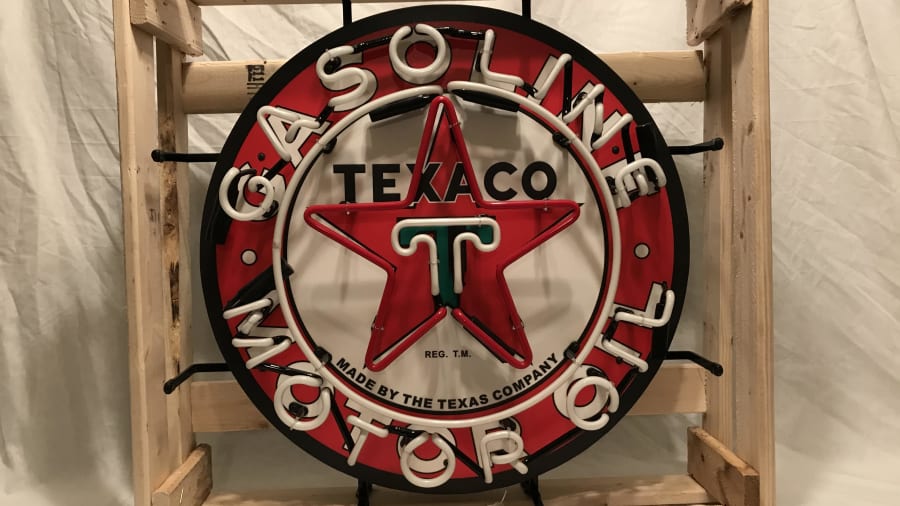 Texaco Gas Neon Sign, Reproduction 24x24 at Kissimmee 2020 as M567 ...