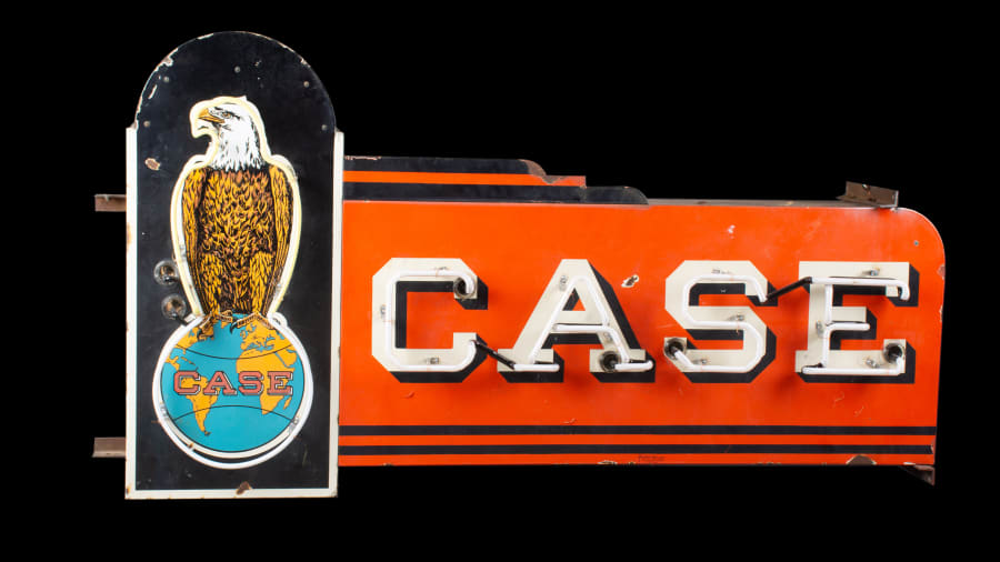 1930 Case Old Abe Neon Sign SSPN 72x40x14 at Davenport 2019 as M98 ...