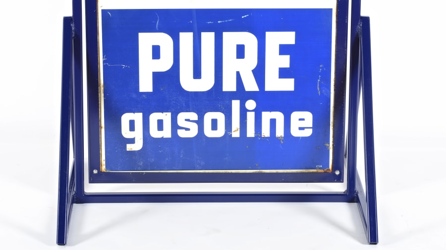 Pure Gasoline Gas Station Curb Sign DST 32x46x26 at Charles Schneider ...