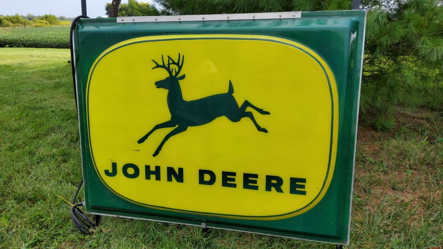 John Deere Single-Sided Plastic Light-Up Sign at Gone Farmin' Fall ...