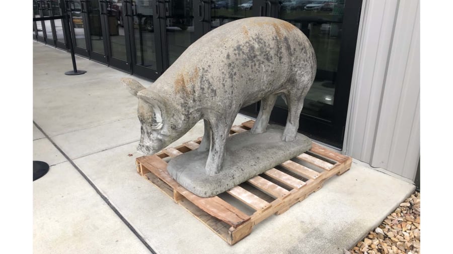Lifesize Concrete Pig at Gone Farmin' Fall Premier 2021 as M8.1 - Mecum ...