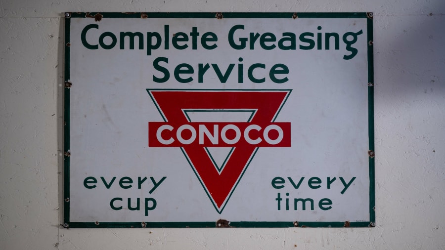 Conoco Porcelain Sign at Schaaf Tractor & Truck Museum Collection 2022 ...