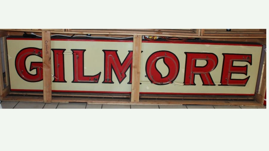1940s Gilmore Gas Oil Station Neon Sign 108 Inches at Los Angeles 2017 ...
