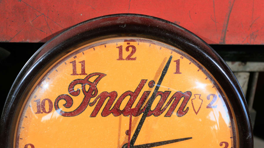 Indian Motorcycle Clock 14x4 at Las Vegas Motorcycles 2019 as K37 ...