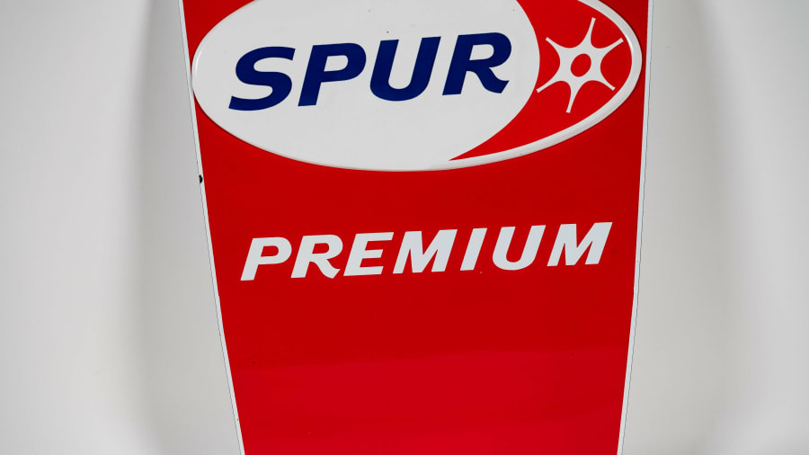 Spur Premium Single-Sided Embossed Porcelain Sign at Harrisburg 2022 as ...