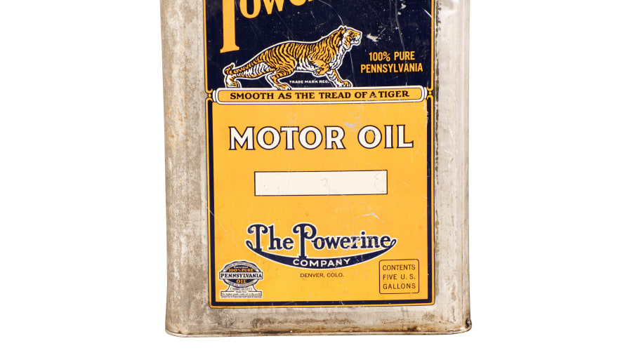 Power-Lube Motor Oil The Powerine Company Oil Five Gallon Oil Can at ...